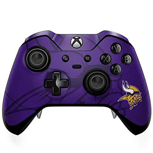 Skinit Decal Gaming Skin compatible with Xbox One Elite Controller - Officially Licensed NFL Minnesota Vikings Double Vision Design