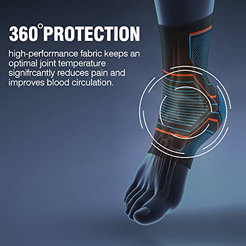 ZUOLXISI Ankle Brace Compression Sleeve for(a pair) for Injury Recovery,AchillesTendon Support,plantar fasciitis,ankle sprain protector,eases Joint Pain and More(S)