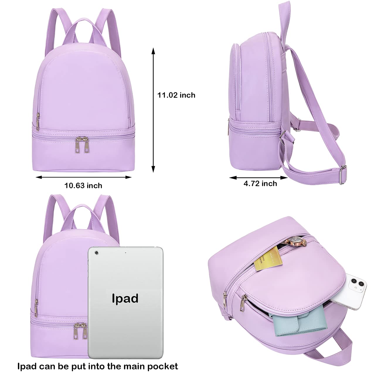 YiXiamo Cute Fashion Mini Backpack Leather for Women