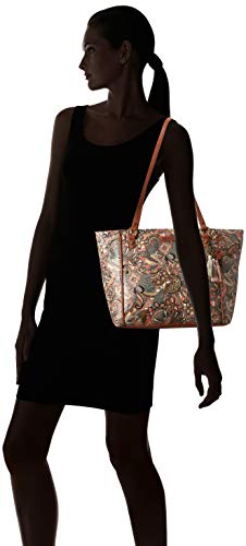 Sakroots womens Metro Tote Bag in Coated Canvas Large Roomy with Zip Closure Sustainable Durable Design Linin, Sienna Spirit Desert, One Size US