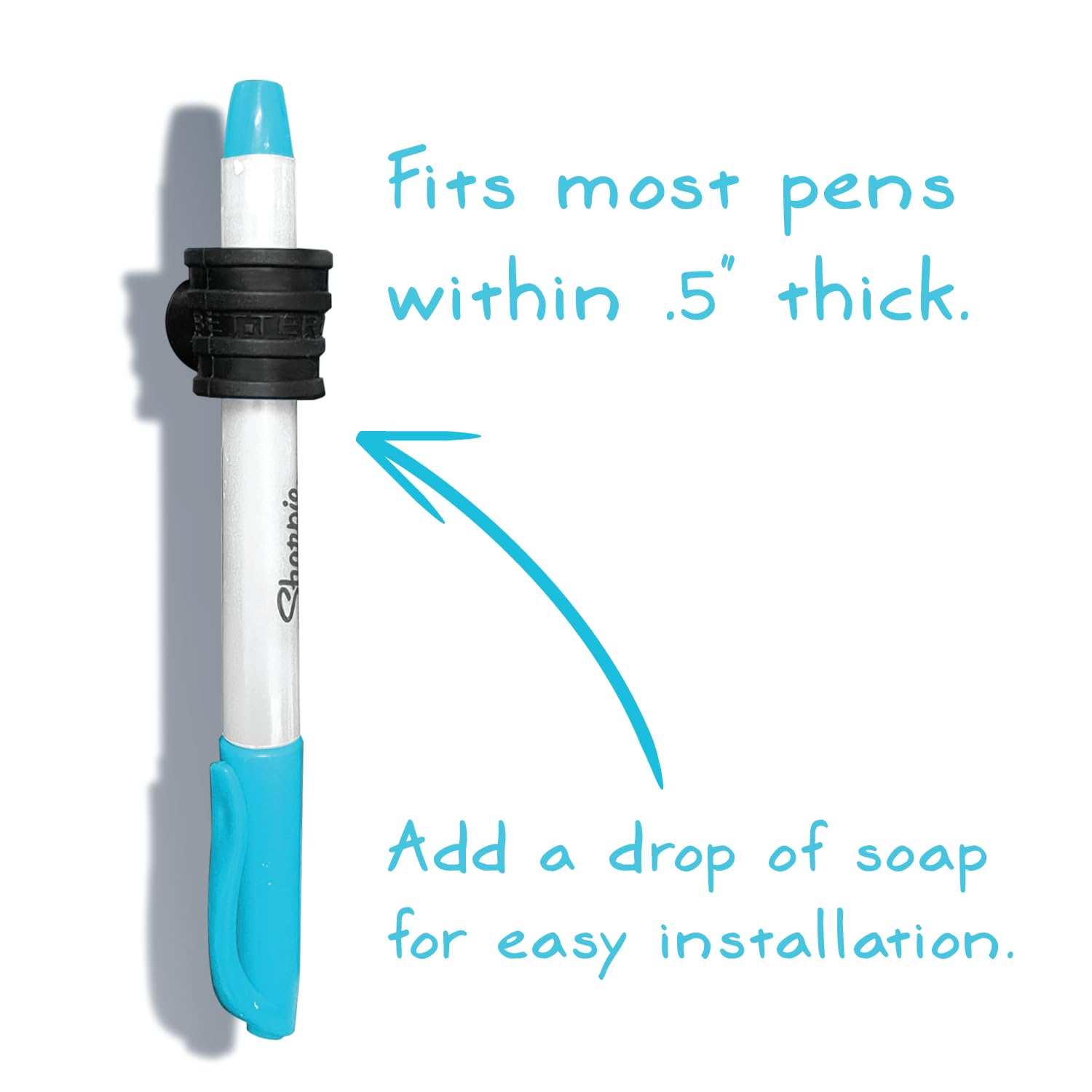 Stick-O Pen Magnetic Pen Pencil Holder - Holds Most pens, Pencils, and Thin Markers. Ideal for Fridges, Task Boards, Workshops, Classrooms, Offices, and Kitchens. (Three Pack)