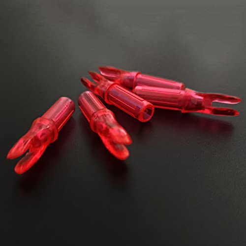 ZZYB 50pcs Archery Insert Nock Pins Plastic Arrow Nocks Replacement Arrow Nocks fit Inner Diameter 6.2mm Arrow Shaft (Red 2)