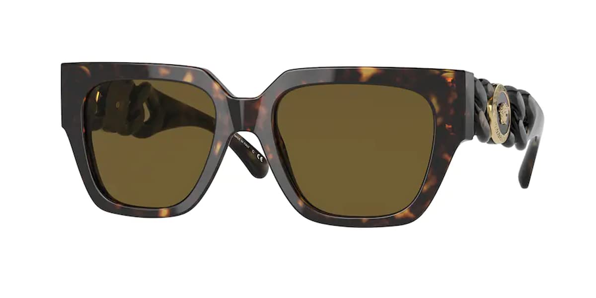 Versace VE4409F GB1/87 53MM Black/Dark Grey Square Sunglasses for Women + BUNDLE With Designer iWear Eyewear Kit