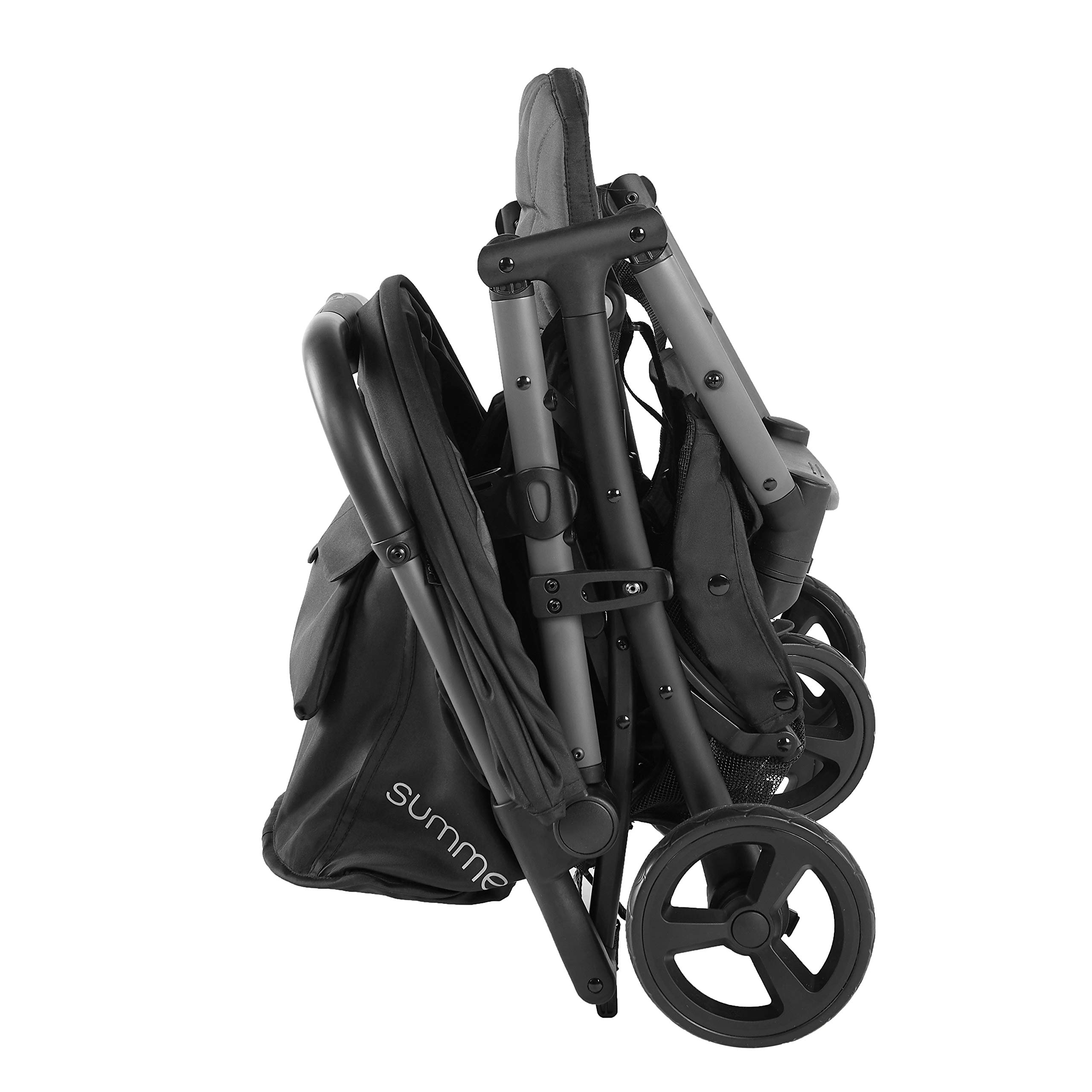 Summer 3Dpac CS Compact Fold Stroller with The Affirm 335 DLX Rear-Facing Infant Car Seat (Slate Gray) and Affirm 335 Infant Car Seat Adapters