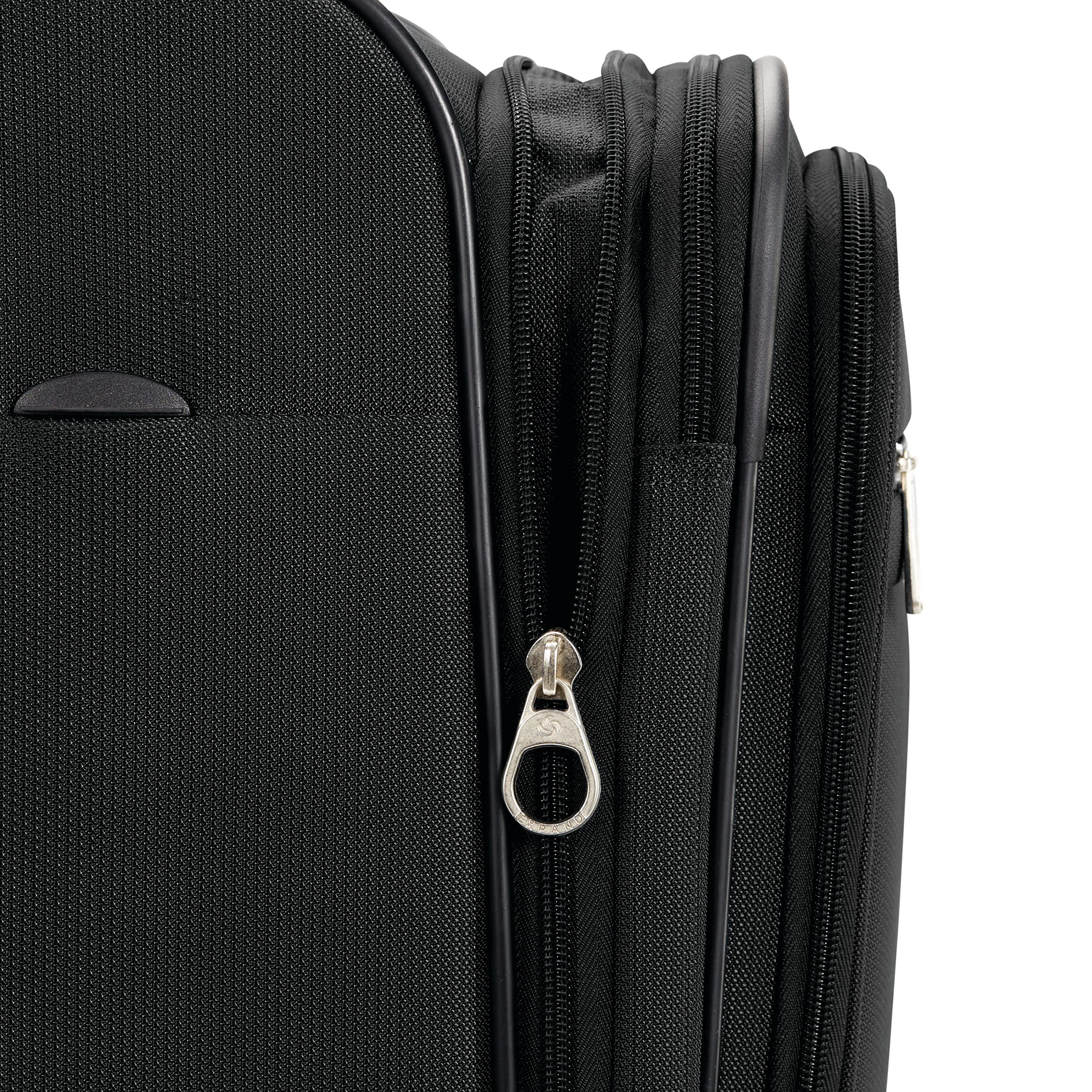 Samsonite Aspire DLX Softside Expandable Luggage with Spinner Wheels 2pc Set (Carry, Blue Depth, Checked-Medium