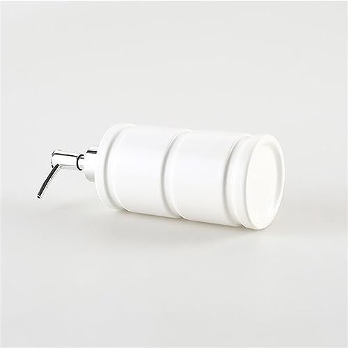 Soap Dispenser Bamboo Shape Soap Dispenser for Bathroom Kitchen Office White Soap Pump Ceramic Soap Bottle for Lotion Dish Soap Shampoo (500ml/16.90oz) Soap Pump Bottles