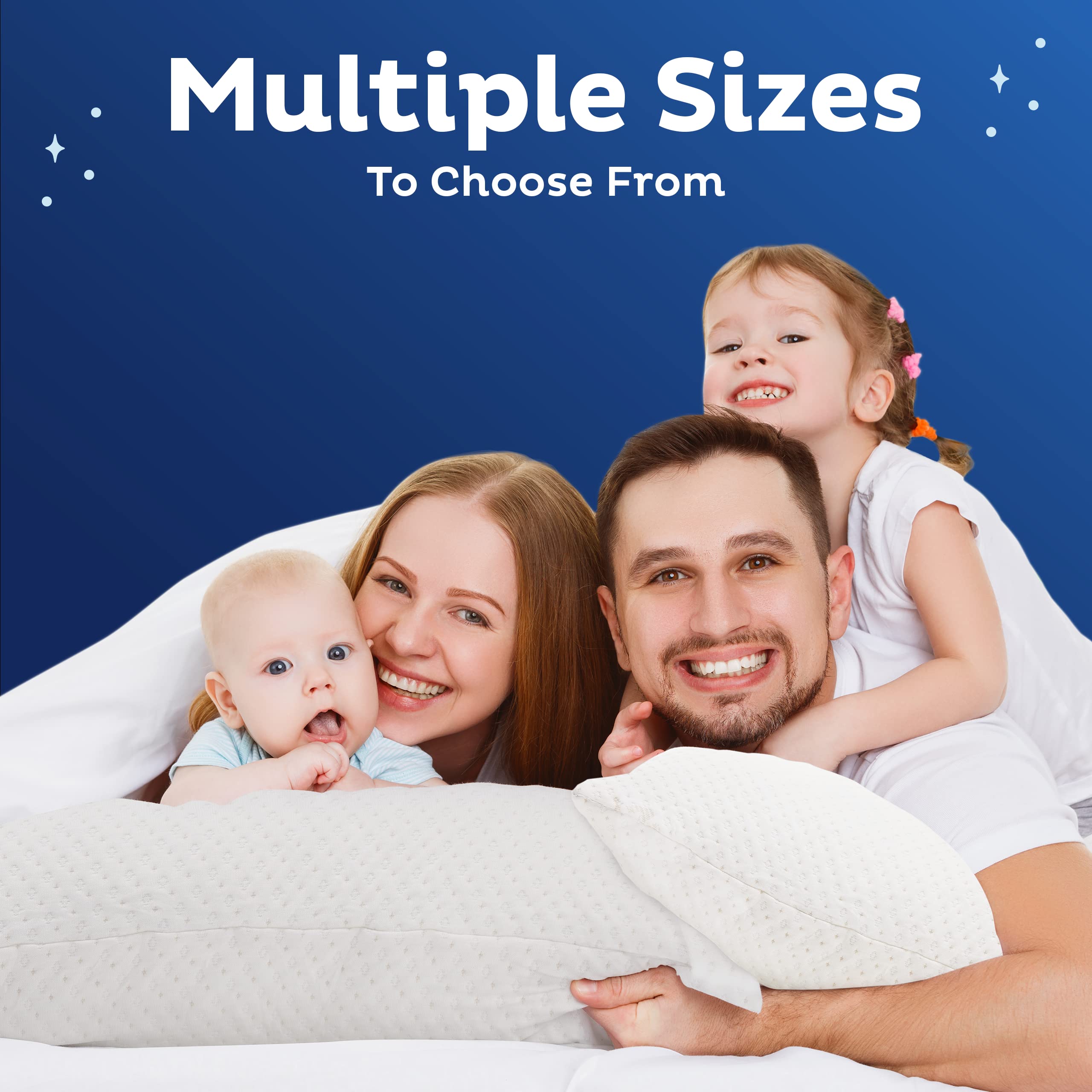 Snuggle-Pedic Pillow Covers - Zippered Body Pillow Protector w/Kool Flow Technology, 20x54 Inches - Made in The USA