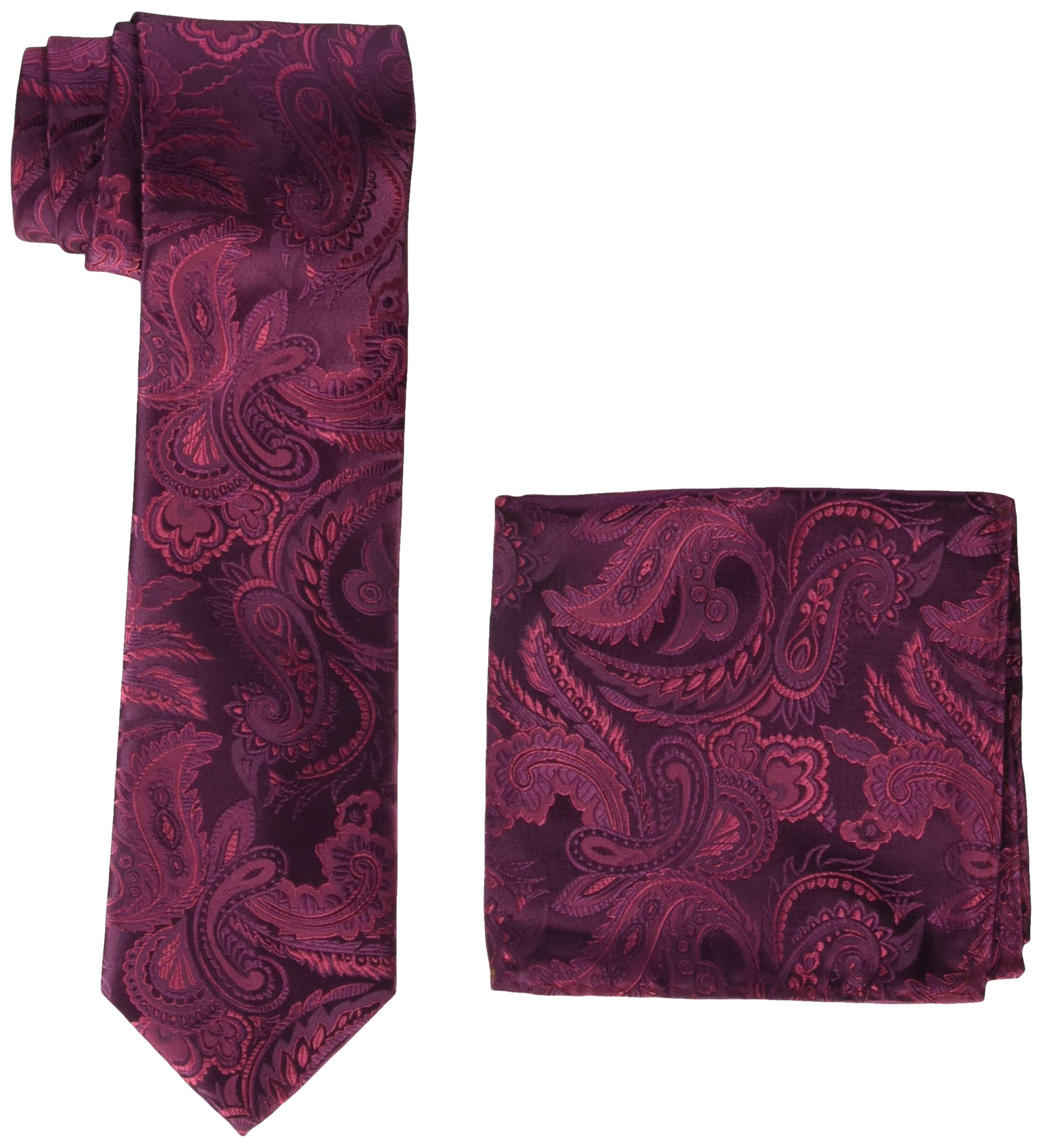 STACY ADAMS mens Classic Style Reg necktie, Burgundy, Regular US