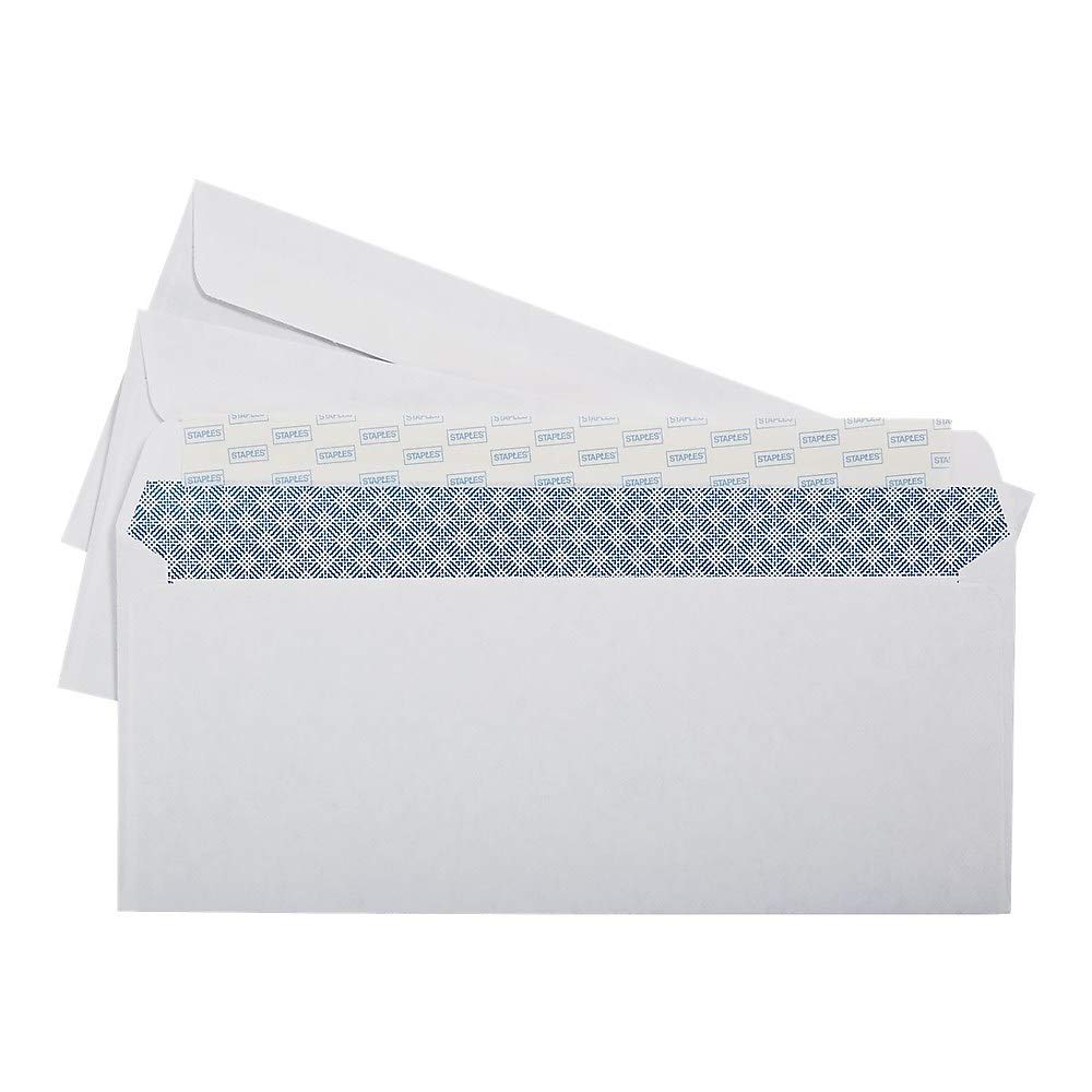 Staples 787385 Easyclose Security Tint #10 Envelope 4-1/8-Inch X 9-1/2-Inch White 500/Bx