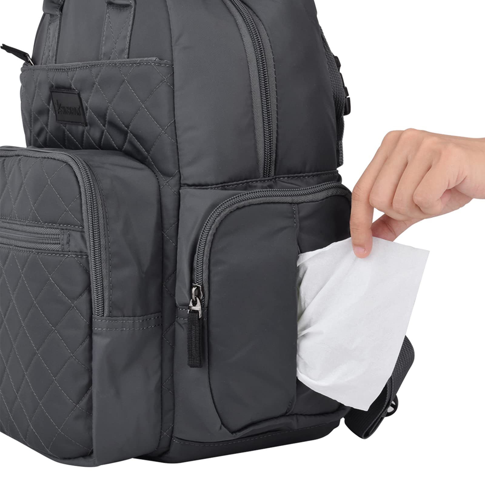 SUNSEATON Diaper Bag Backpack, Multi-Function Nappy Bags Waterproof Travel Backpack with Changing Pad, for Mom Baby Care