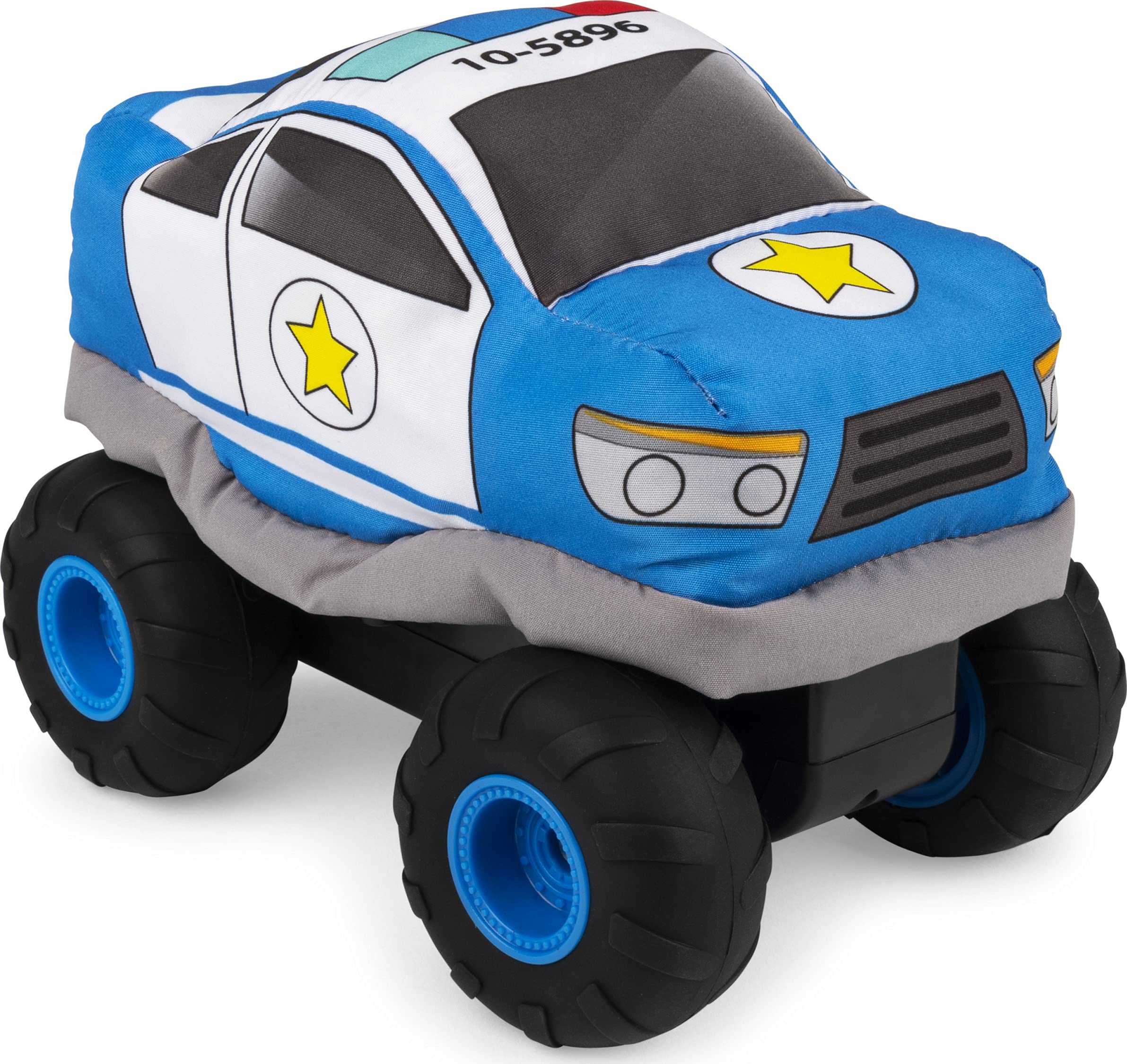 Spin Master Plush Power RC, Remote Control Police Car with Soft Body and 2-Way Steering, for Kids Aged 3 and Up