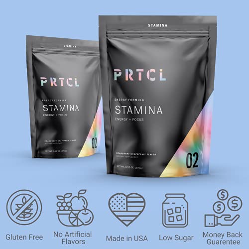 Stamina Women's Pre Workout Energy Focus Drink Powder - 30 Servings; 270g Pouch (Lemon Citrus)