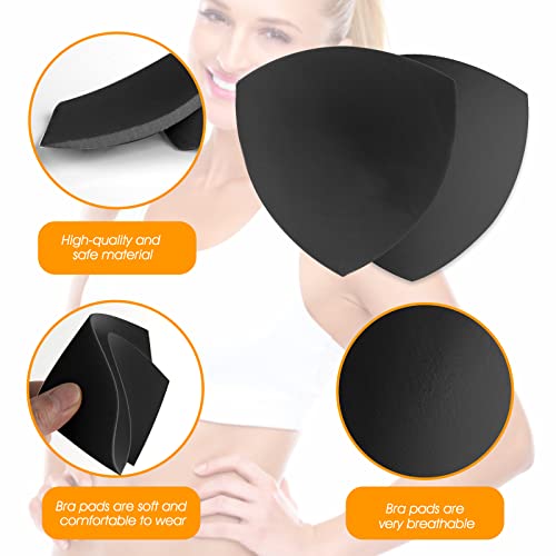 Sibba Bra Pads Women's Triangle Bra Pads Inserts 2 Pairs Removable Push Up Sports Bra Cups Replacements For Bikini Top Swimsuit for B/C Cup