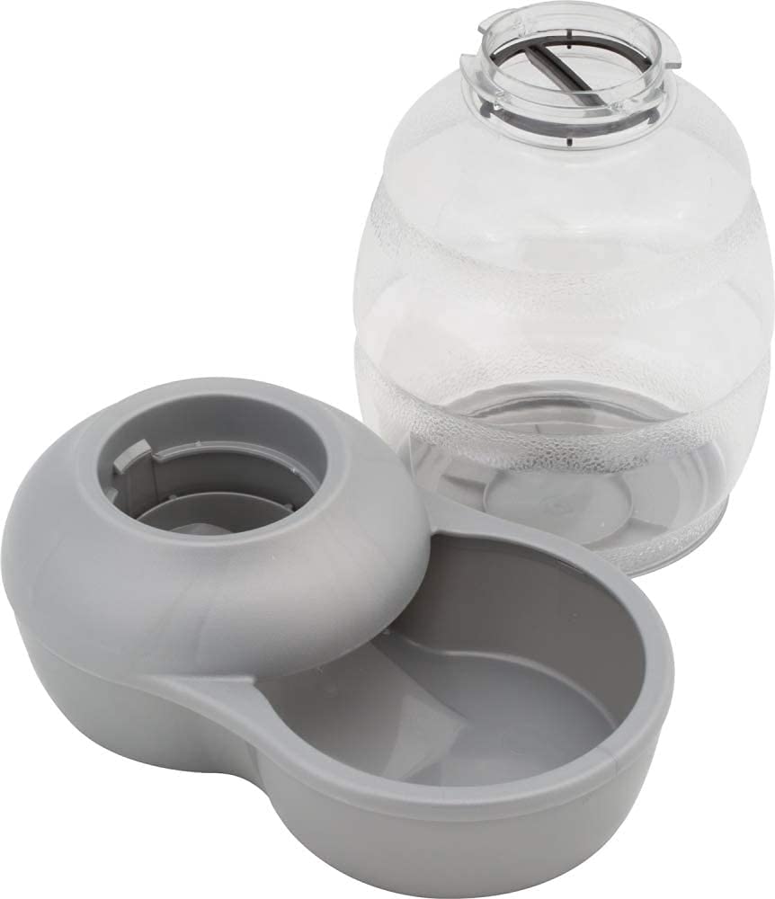 Petmate Replendish Automatic Cat and Dog Feeder 4, Pearl Silver Grey, 2 LB