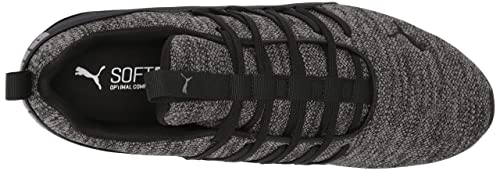 PUMA mens Axelion Running Shoe, Puma Black-castlerock, 9.5 US