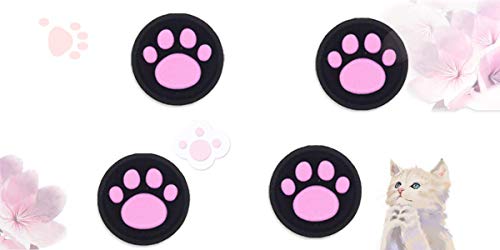 Sofunii 2pcs Skin for PS4 Controller, Anti-Slip Silicone Cover Shell Case with 8 Thumb Grip Caps, Compatible with PlaySation 4 Slim/Pro Controller DualShock 4 Wireless/Wired Gamepad (Pink)