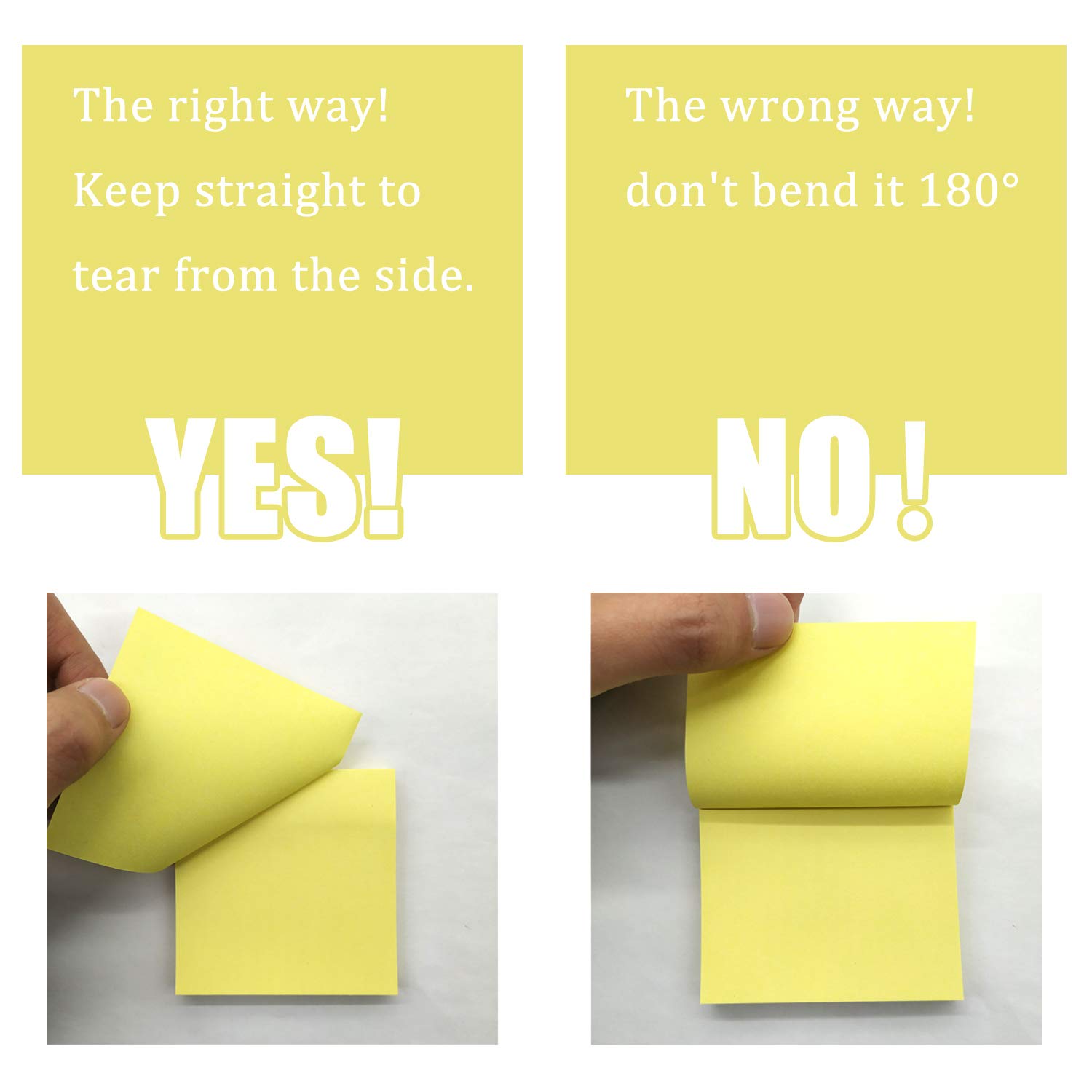 Sticky Notes 3 in x 3 in, 12 Pack Canary Yellow Self-Sticky Notes Pad, 100 Sheets/Pad, 1 Colors (1200 Sheets)…