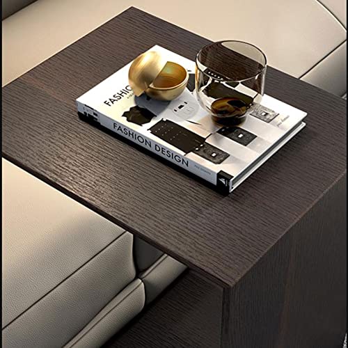 Sofa Side Table Couch Table C Shaped Solid Wood End Table, Small Side Tables for Living Room, Bedroom, Sofa Table for Small Spaces, Couch Table Rustic Snack Table Bed Side Table End Table Coffee Tabl