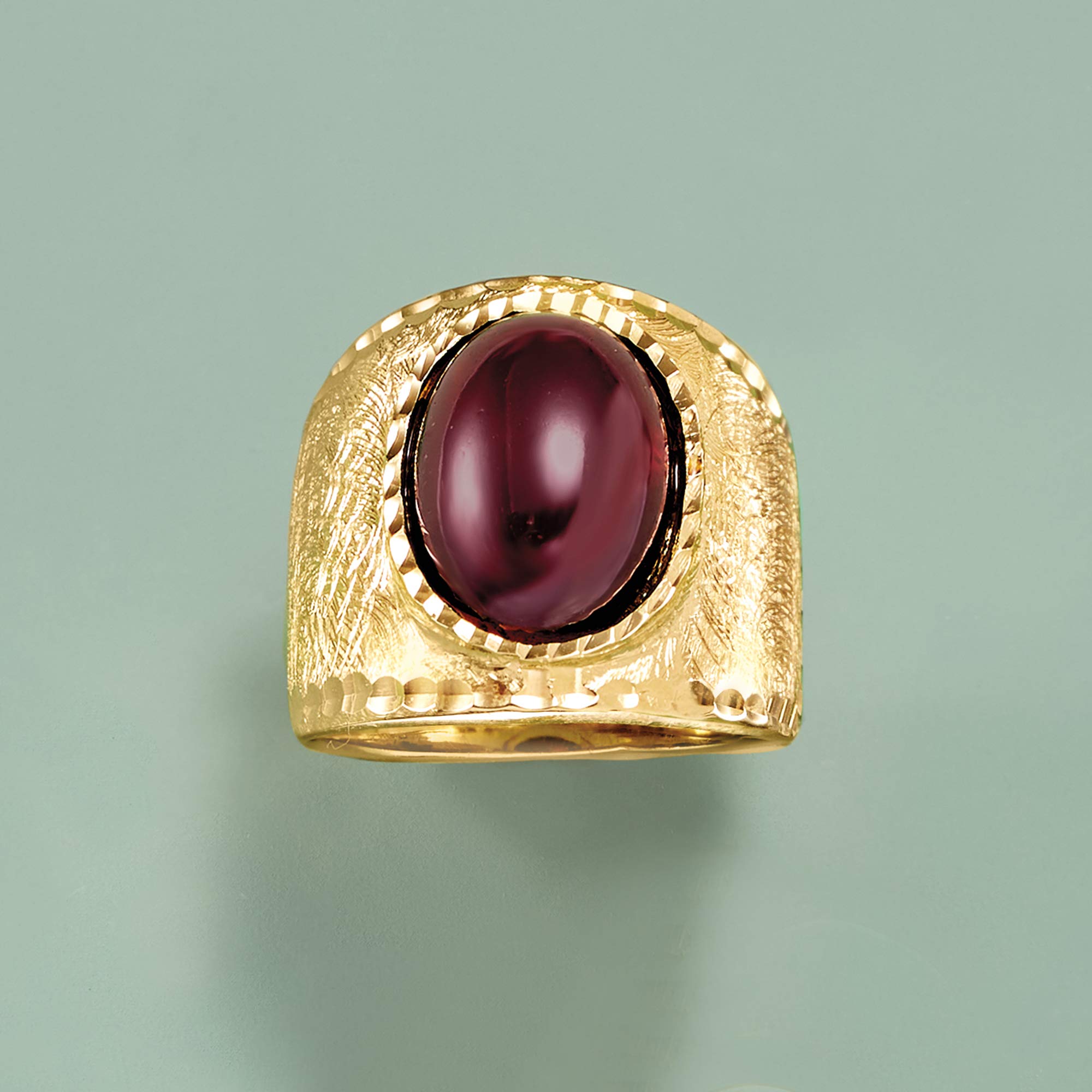 Ross-Simons Italian 5.50 Carat Garnet Ring in 18kt Gold Over Sterling. Size 8