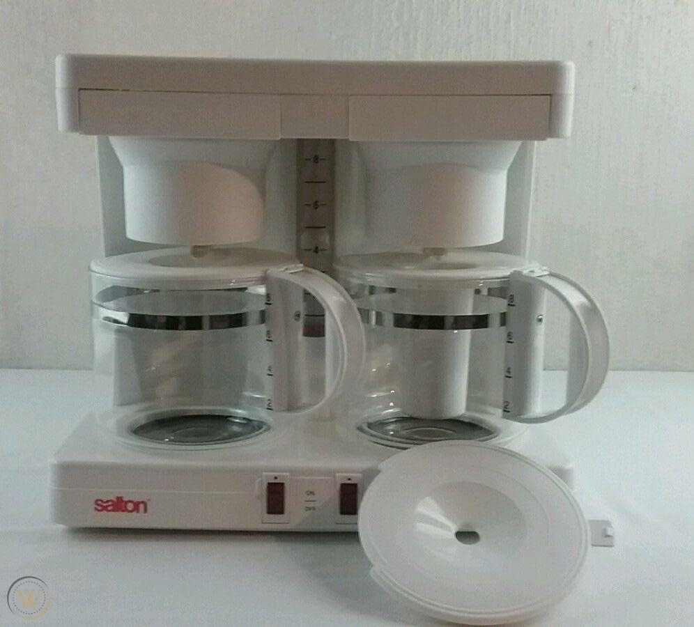 Salton Double Carafe Coffeemaker DS 16 Split Decision Made in Switzerland White