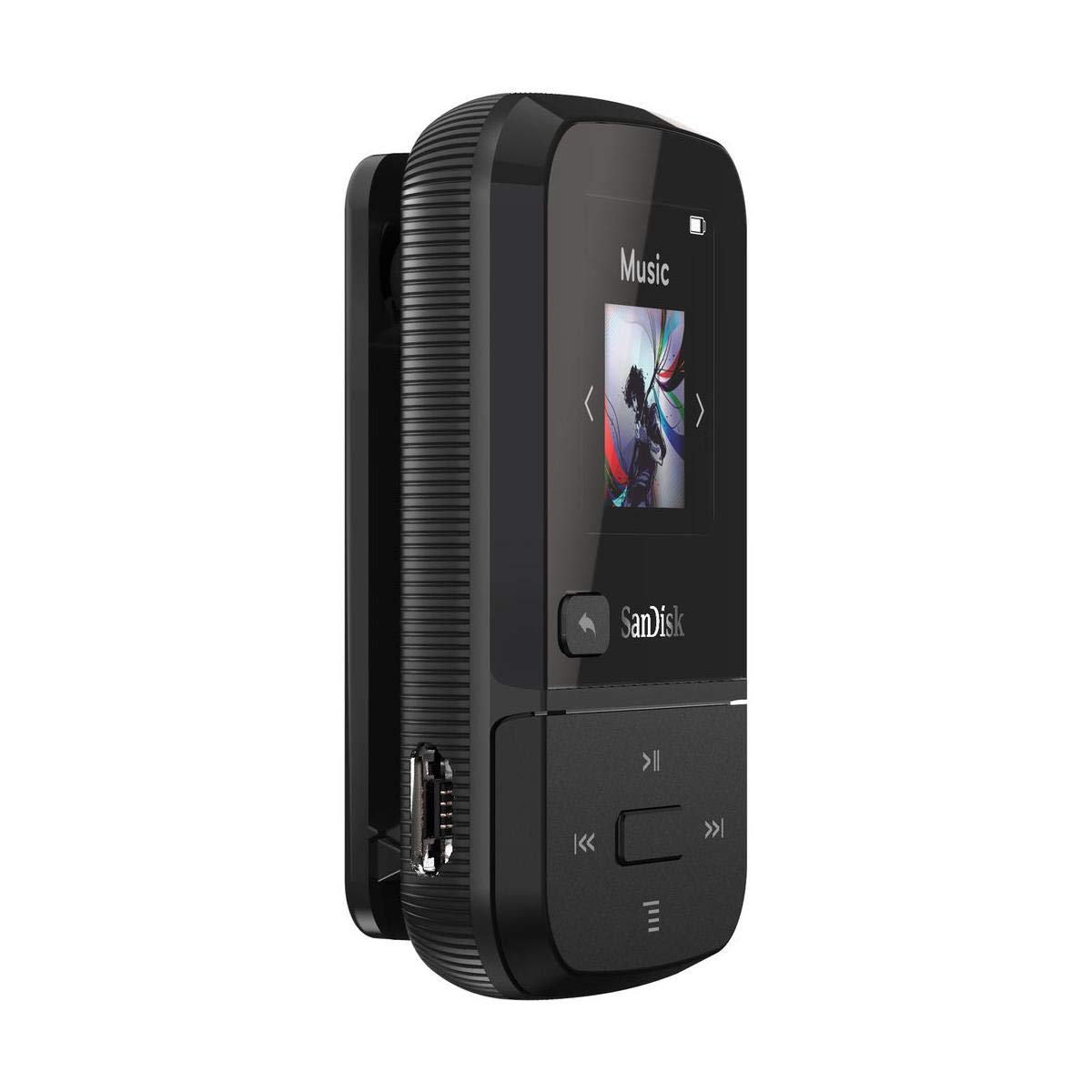 SanDisk 32GB Clip Sport Go MP3 Player, Red - LED Screen and FM Radio - SDMX30-032G-G46R