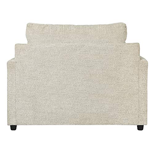 Signature Design by Ashley Soletren Contemporary Chenille Chair and a Half, Off-White