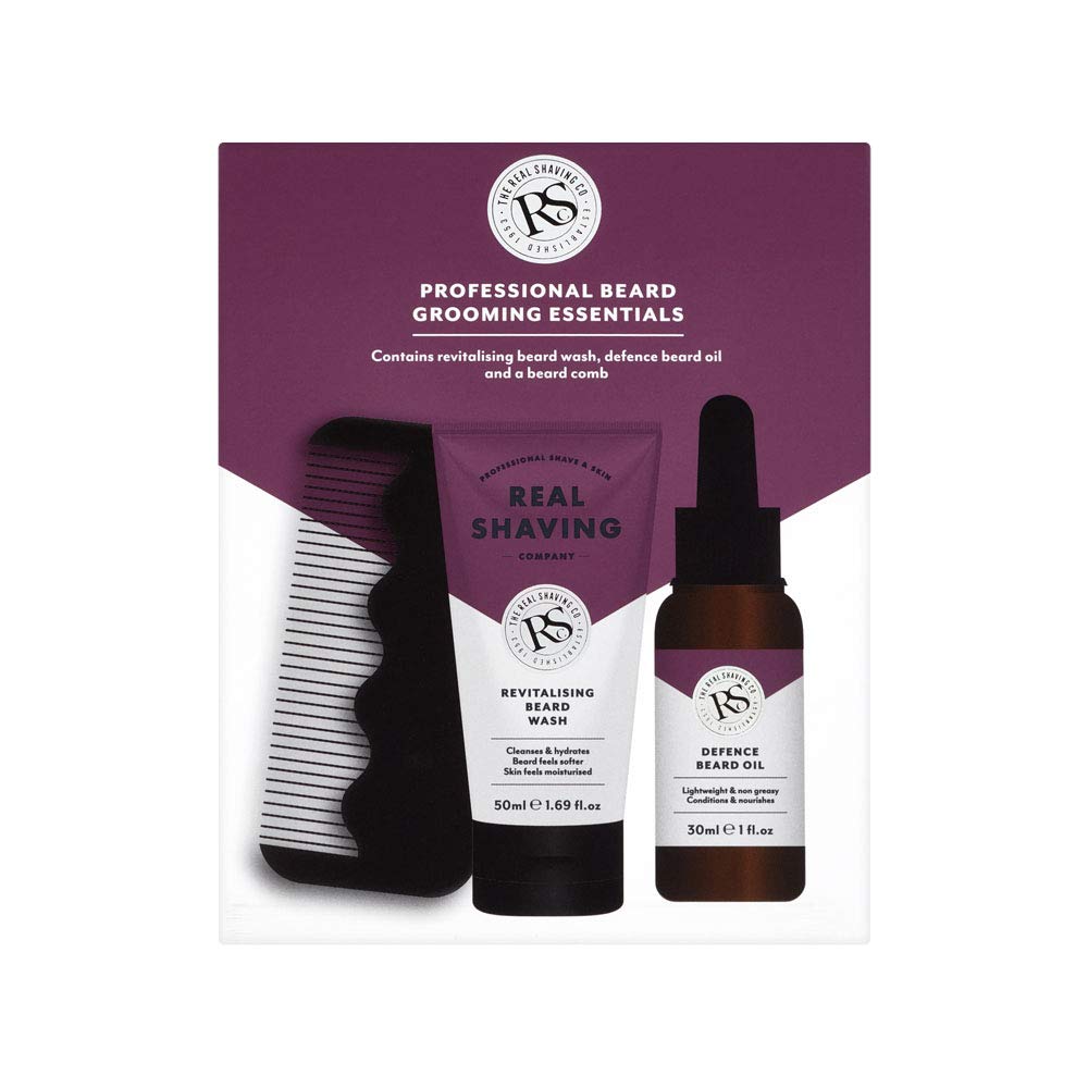 The Real Shaving Company Age Professional Beard Grooming Essentials - Combining three essential products to clean, prep and leave your beard in tip-top condition.