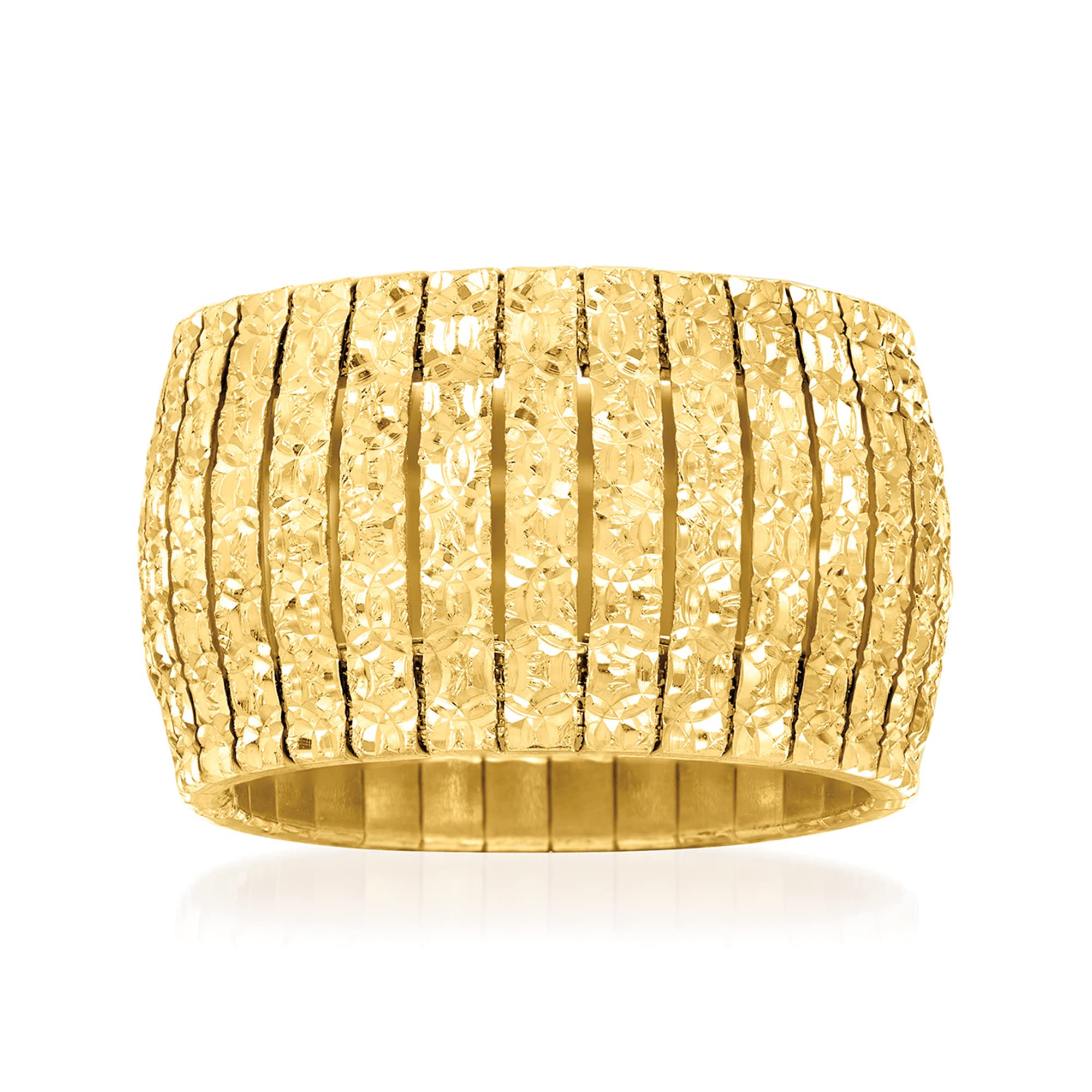 Ross-Simons Italian 18kt Yellow Gold Over Sterling Silver Cleopatra Ring. Size 5
