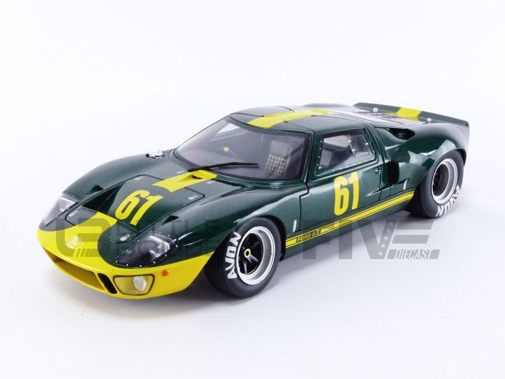 solido S1803004 Ford GT40 Mk.1 Collectible Miniature Car, Green and Yellow, 1:18 Scale