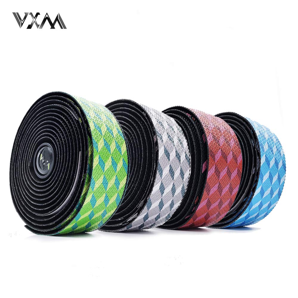 Road Bike Handlebar Tapes【Fade Resistant Design】Bicycle Bar Tape Professional Cycling Damping Anti-Vibration Wrap with 2 Bar Plug (White)