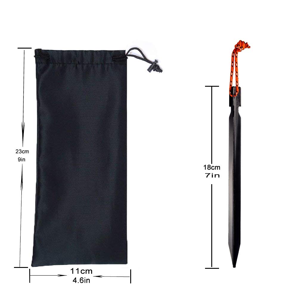 Tent Stakes,7075Aluminium Tent nail lightweight with Reflective Rope 12-Piece