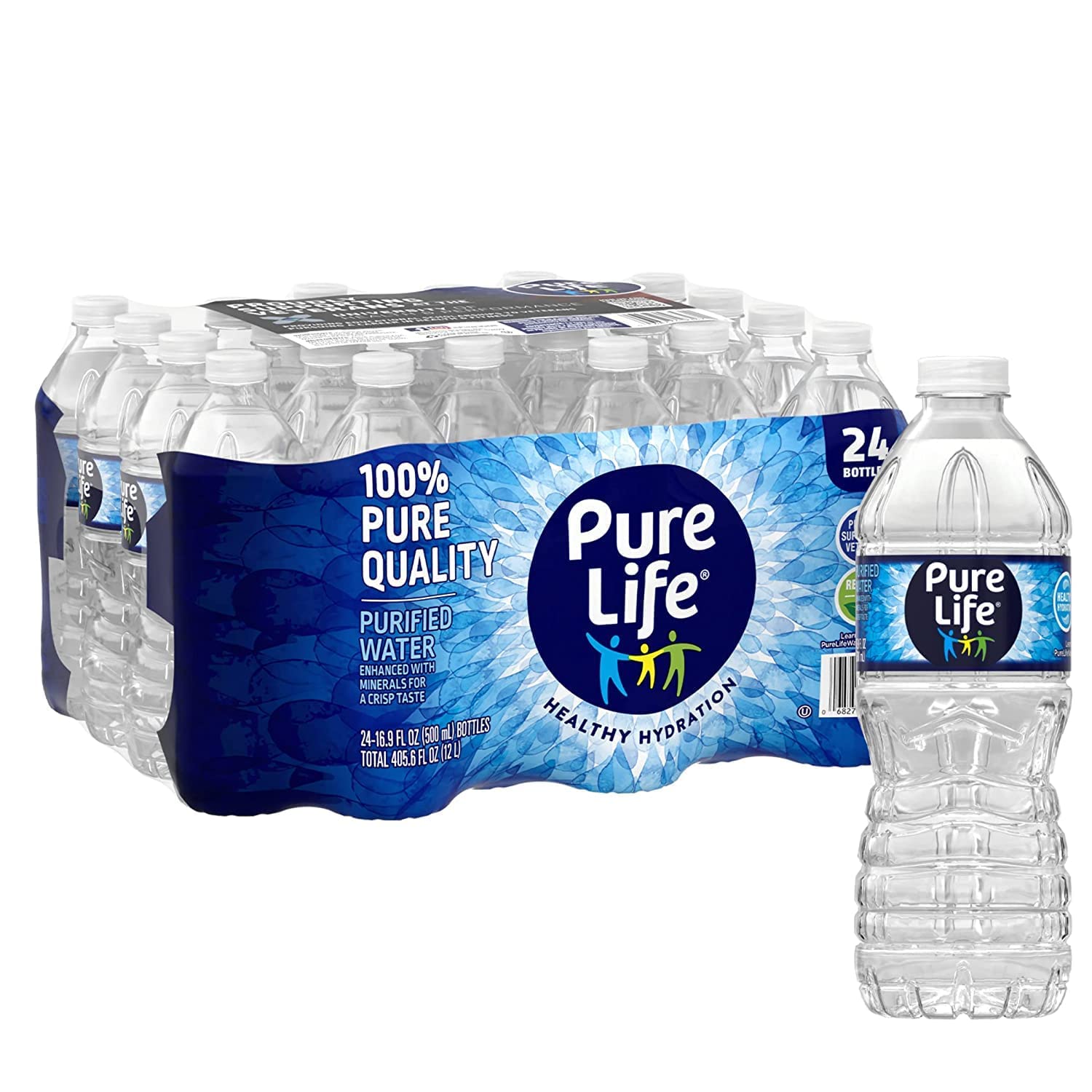 Pure Life Purified Mineral Water, 16.9 fl oz 24 pack (3 cases)