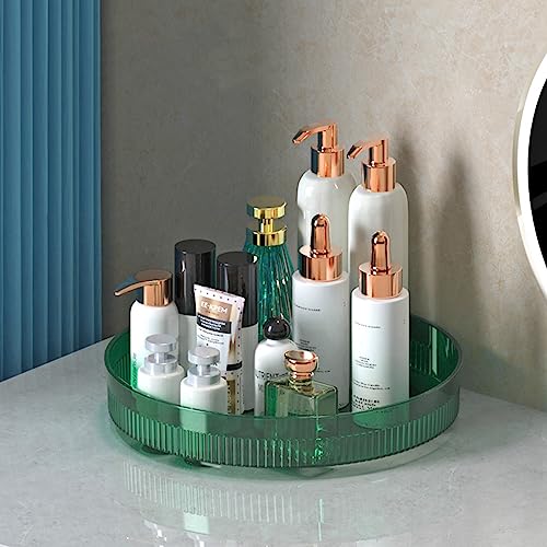 Turntable Spices Rack Organizer Bathroom Kitchen Cabinet 360Rotating Food Storage Container For Countertop Refrigerator Clear Plastic Lazyssusan Turntable Bathroom Large Capacity Durable Material
