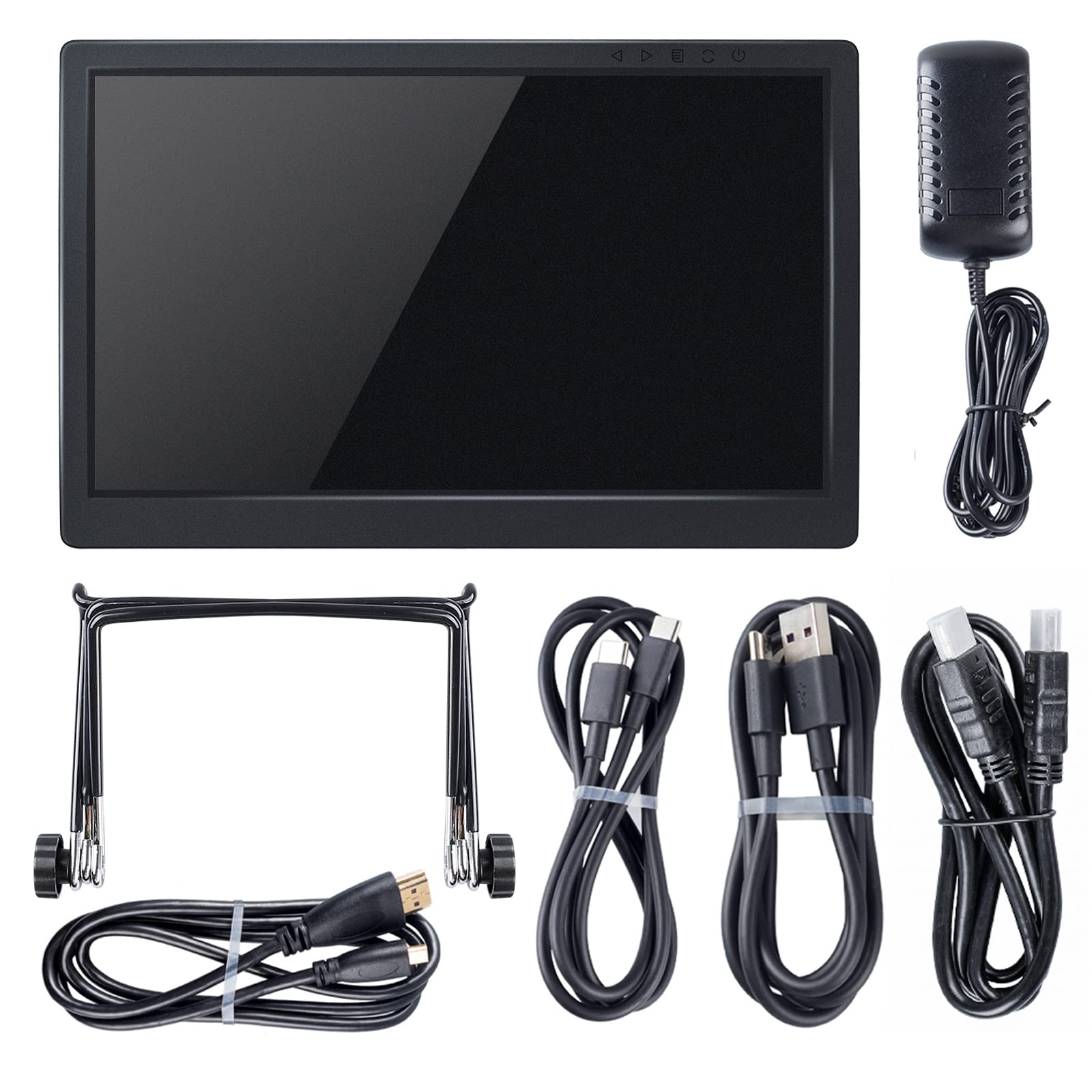 SunFounder 13.3 Inch Display IPS Portable Screen for Raspberry Pi, 2 HDMI Monitor 1920x1080 Gaming Monitor for Ps4 Raspberry Pi WiiU Xbox 360 Windows 7/8/10