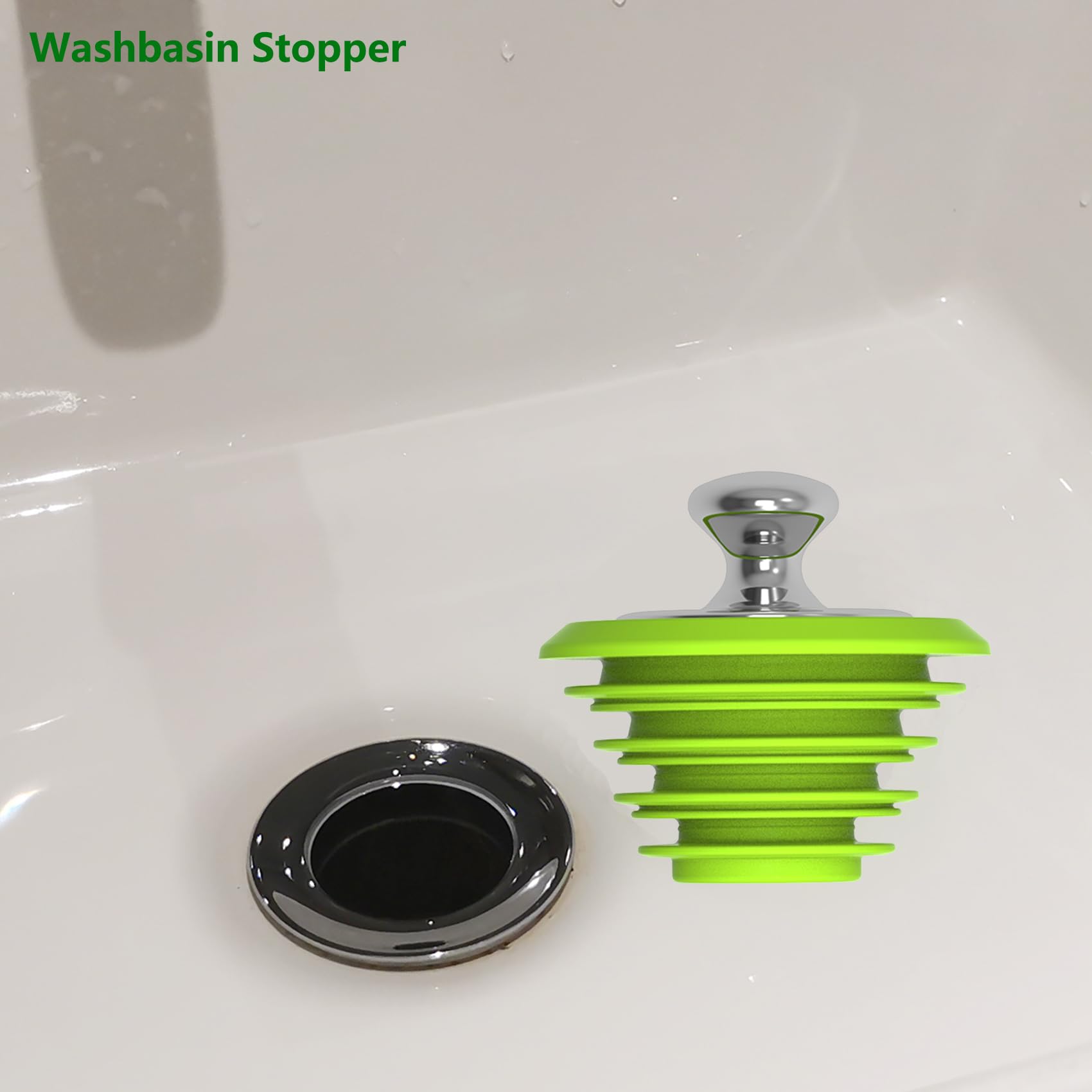 XAJOON Tub Stopper,Drain Stopper,Bathtub Plug,Bathroom Sink Stopper, Silicone Bathtub Stopper,Green Stopper (Patented Product)