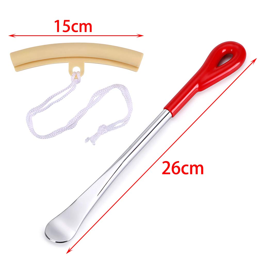 Sumnacon Tire Levers Spoon Set, Durable Heavy Duty Motorcycle Bike Car Tire Irons Tool Kit with Hanging Hole,3 Pcs Tire Changing Spoon + 2 Pcs Rim Protector,Red