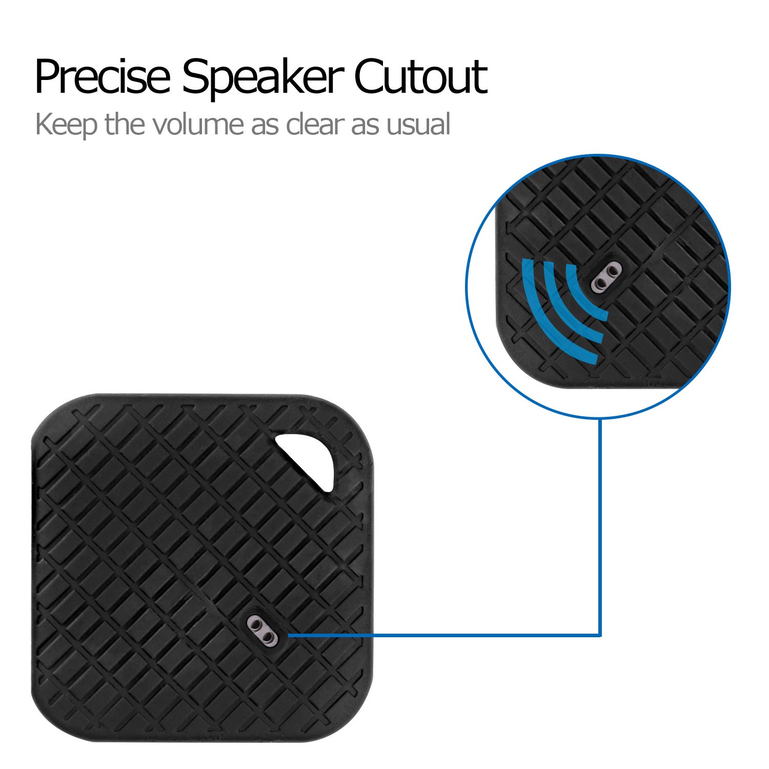Seltureone Silicone Case Compatible for Tile Sport with Keychain, Anti-Scratch Lightweight Soft Protective Sleeve Skin Cover (Device Not Included)-Black