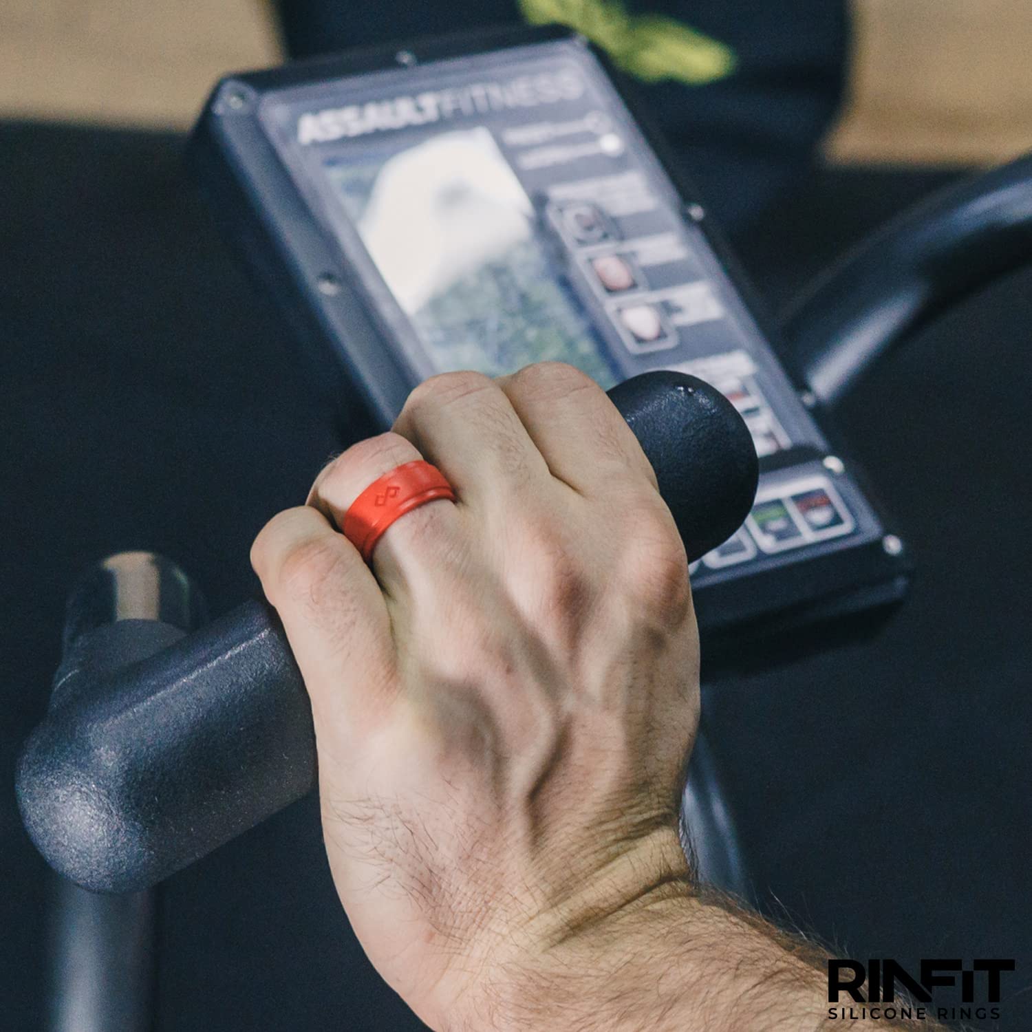 Rinfit Silicone Rings for Men - Mens Silicone Wedding Band - Infinity Silicone Ring Men - Rubber Wedding Rings - Patented Design - SetC, Size 12