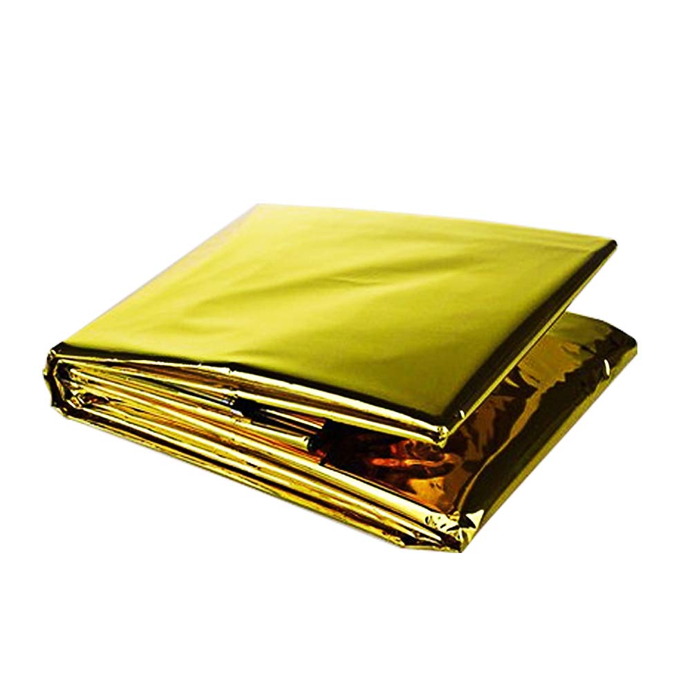 Survival Sleeping Bag,Safe Emergency Mylar Thermal Blankets,After An Accident Use An Emergency Blanket To Cover Your Body To Prevent A Sharp Drop in Body Temperature ,Both sides can be used