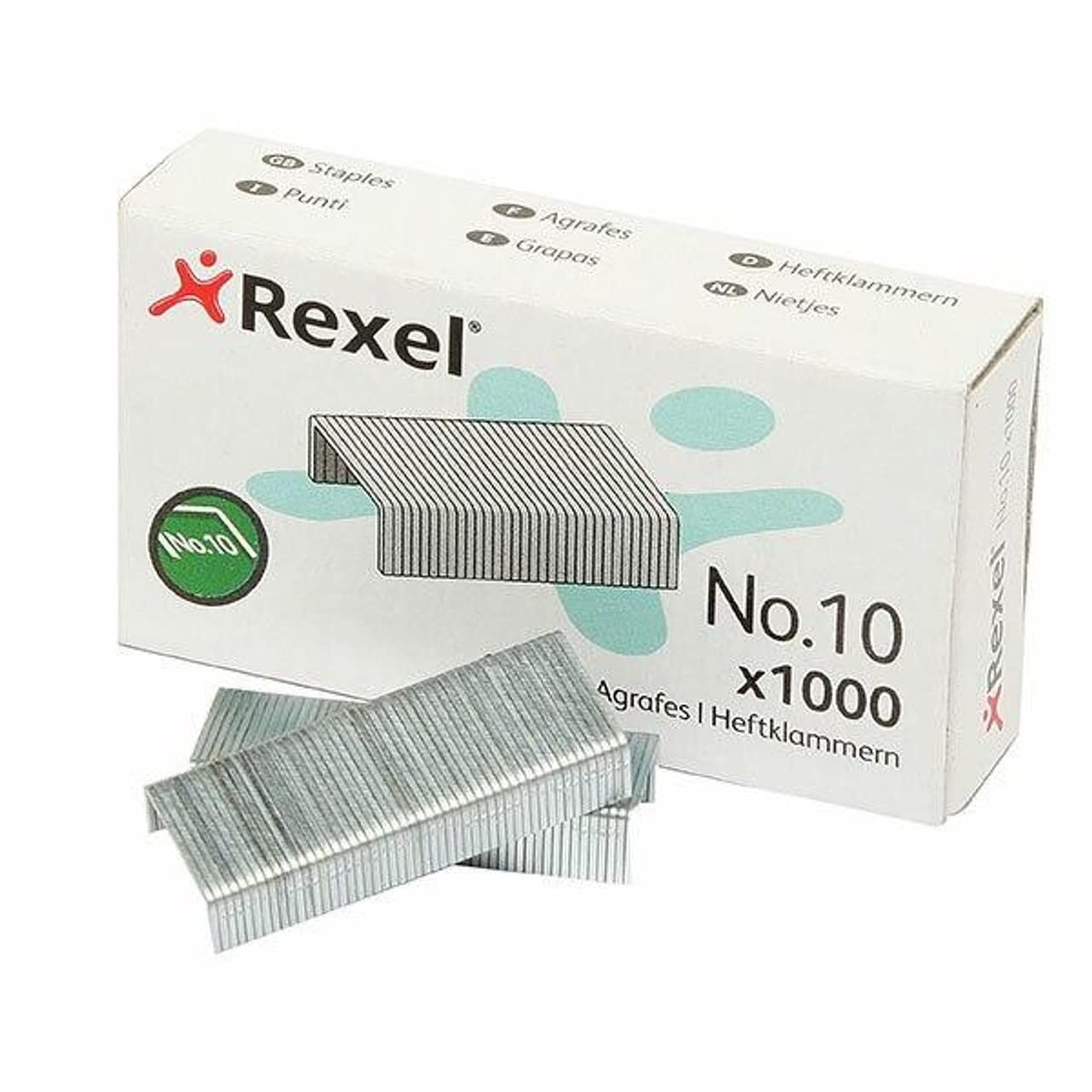 Rexel No.10 Small Staples, for Stapling up to 12 Sheets, Use with Mini Staplers, Box of 1000, 6150