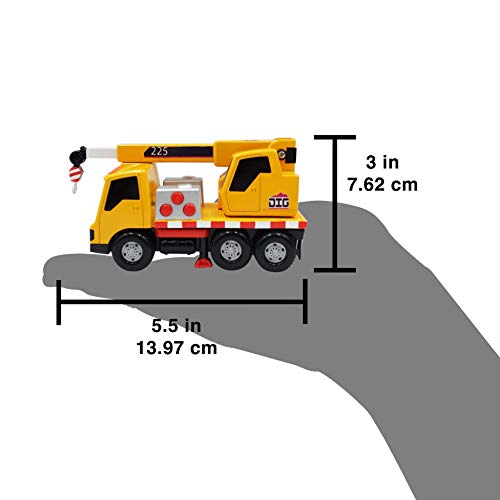 Sunny Days Entertainment Mini Construction Vehicles 3 Pack β Lights and Sounds Pull Back Toy Vehicle | Includes Dump Truck Front End Loader and Crane Truck β Maxx Action