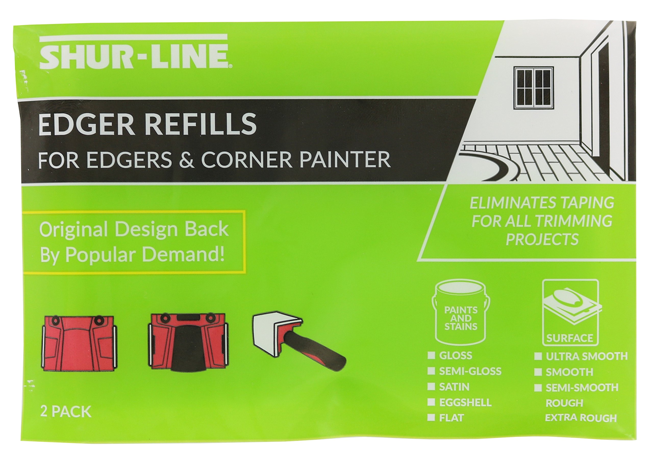 Shur-Line 2006561 Paint Edger Pro with Two Pack of 2001044 Painter’s Pad Refills