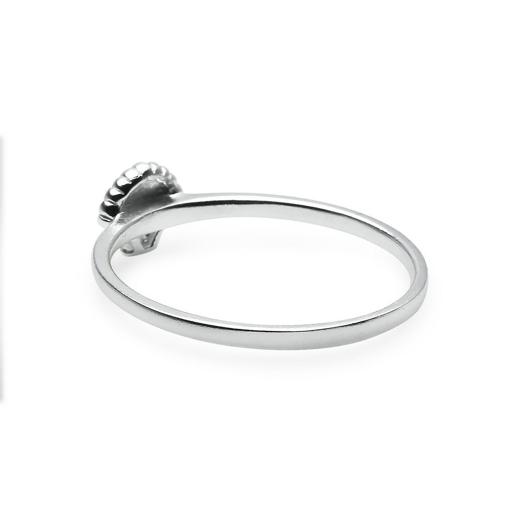 Sterling Silver Polished Seashell Band Ring Clam Scallop Beach Size 8 Women