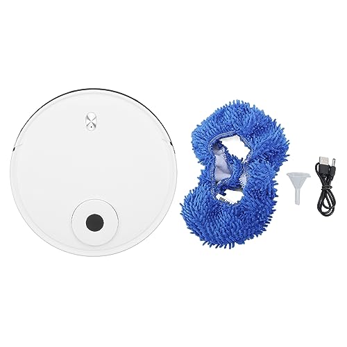 Robot Vacuum, Intelligent Water Control Robotic Vacuum and Mop Combo Simulated Hand Pressure Ultra Thin for Cleaning Fruit for Cleaning Flour (White)