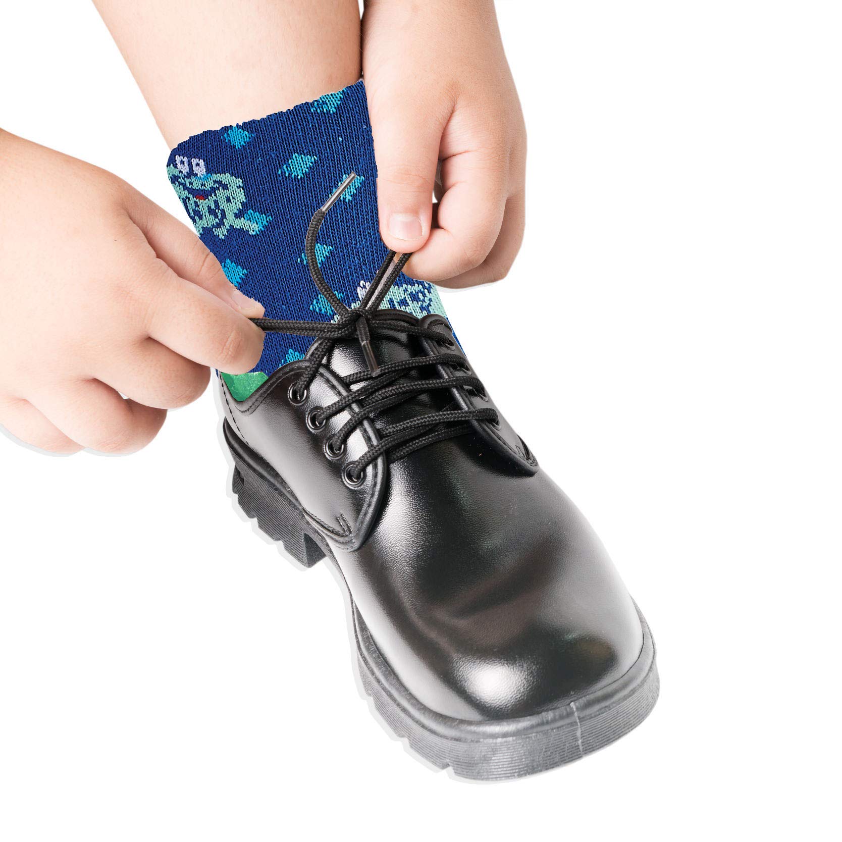 Rite Lite Passover Kids Crew Socks, Frog Design For Pesach Seder