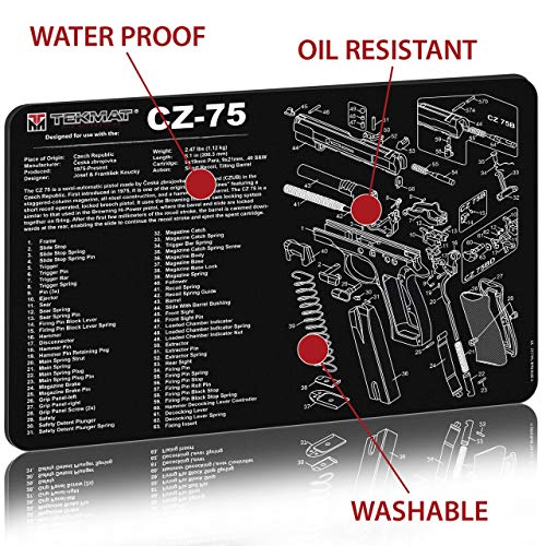 TekMat CZ-75 Gun Cleaning Mat, Black, one Size (TEK-R17-CZ75)