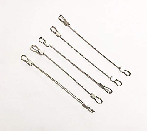 TIETHEKNOT Firesofheaven Pack of 5 Steel Wire Crossbow Strings for Mini Crossbow Length 4.4 inches