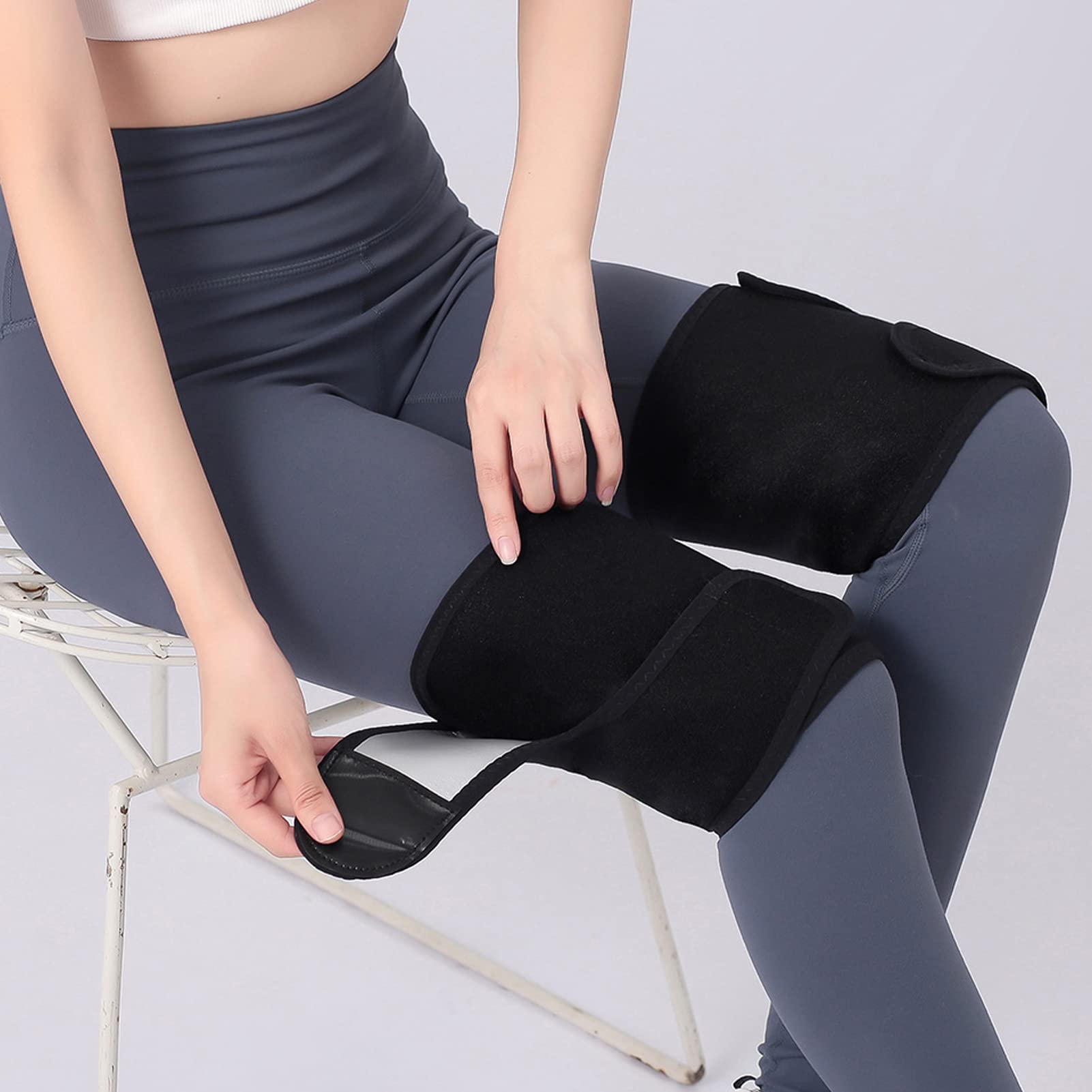 Thigh Sleeve, Washable Thigh Support Hook And Loop Injury Recovery for Gym Fitness for Daily Exercise
