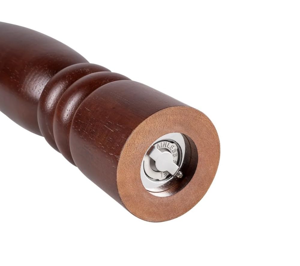 Soro Essentials- 18β Wooden Pepper Grinder- Pepper Mill or Salt Mill Best Pepper or Salt Grinder with an Adjustable Rotor and Easily Refillable Spice Tool Grinder Pepper Grinder for your kitchen