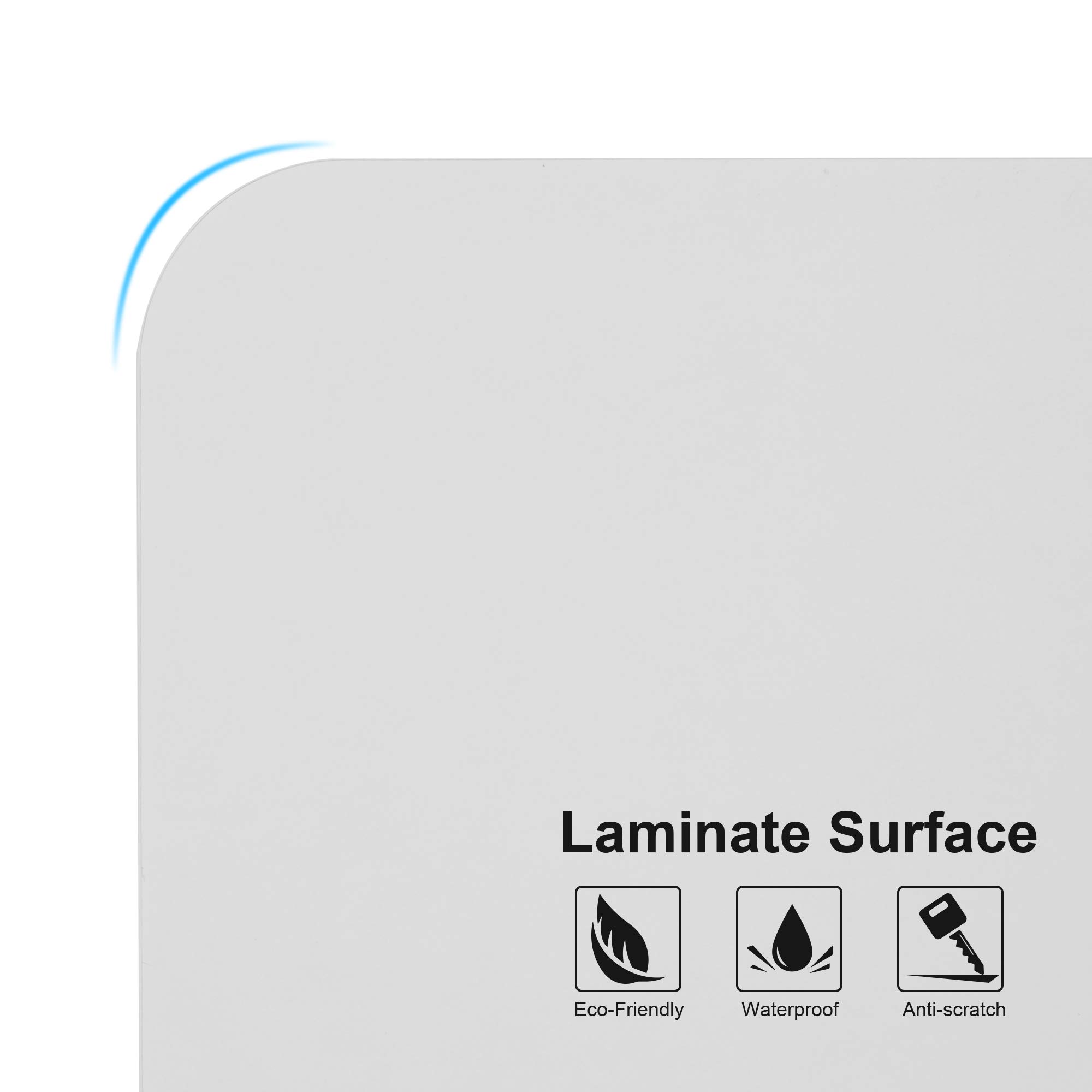 Sunon Laminate Office Desk Shell 48-inch Rectangle Curved Computer Gaming Desk Shell with Keyboard Tray for Home Office (L48''xW24''xH30''/120x60x75cm, White)
